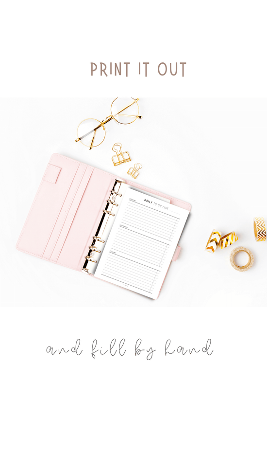 Weekly & Daily To Do List Printable – mrsneat