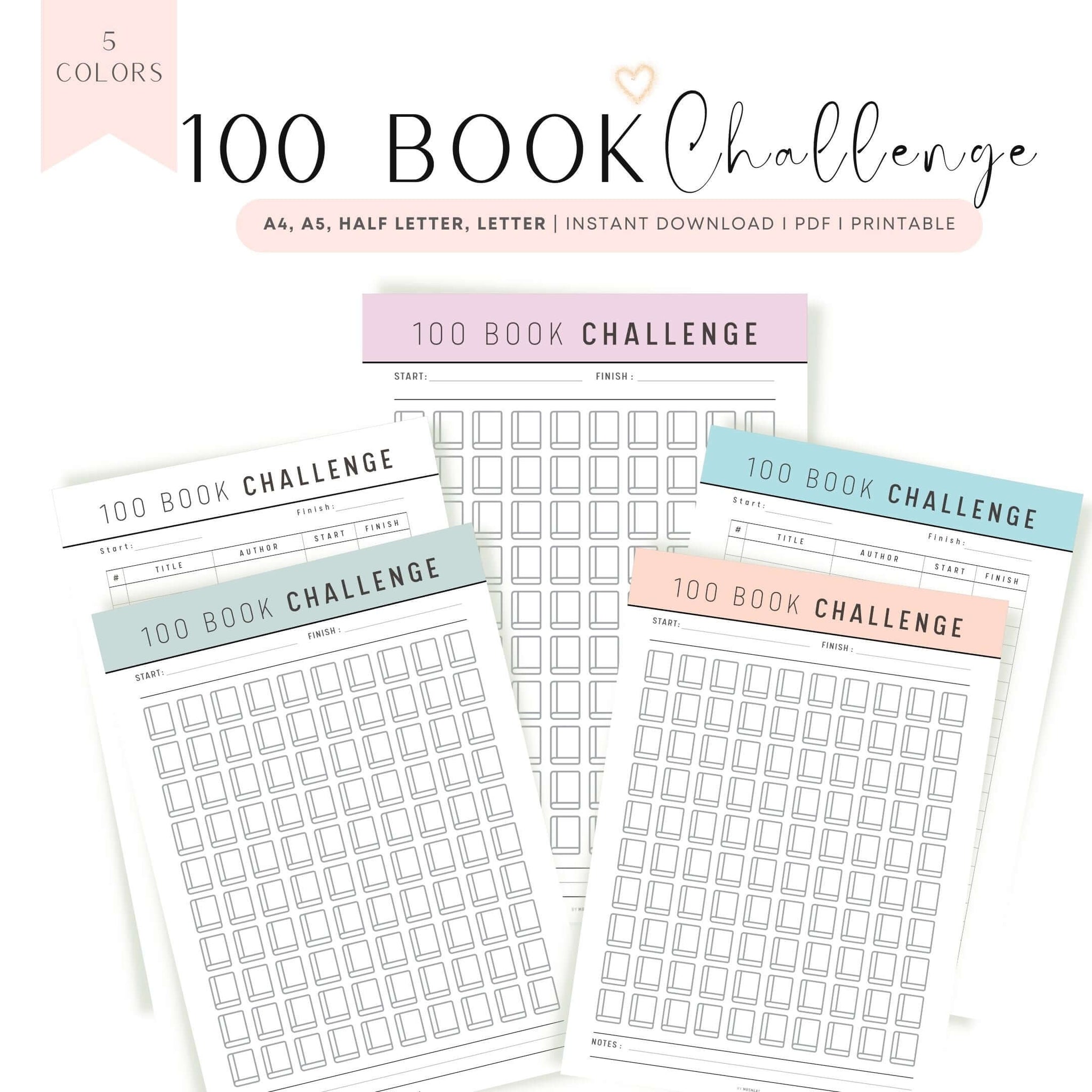 100 Book Challenge Printable – mrsneat
