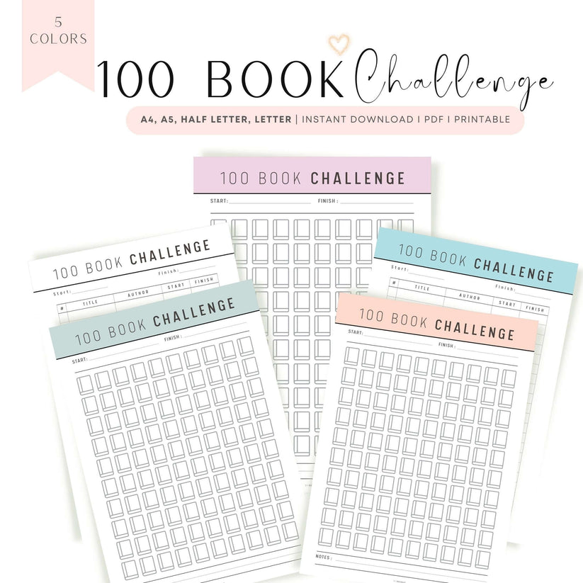 100 Book Challenge Printable – mrsneat