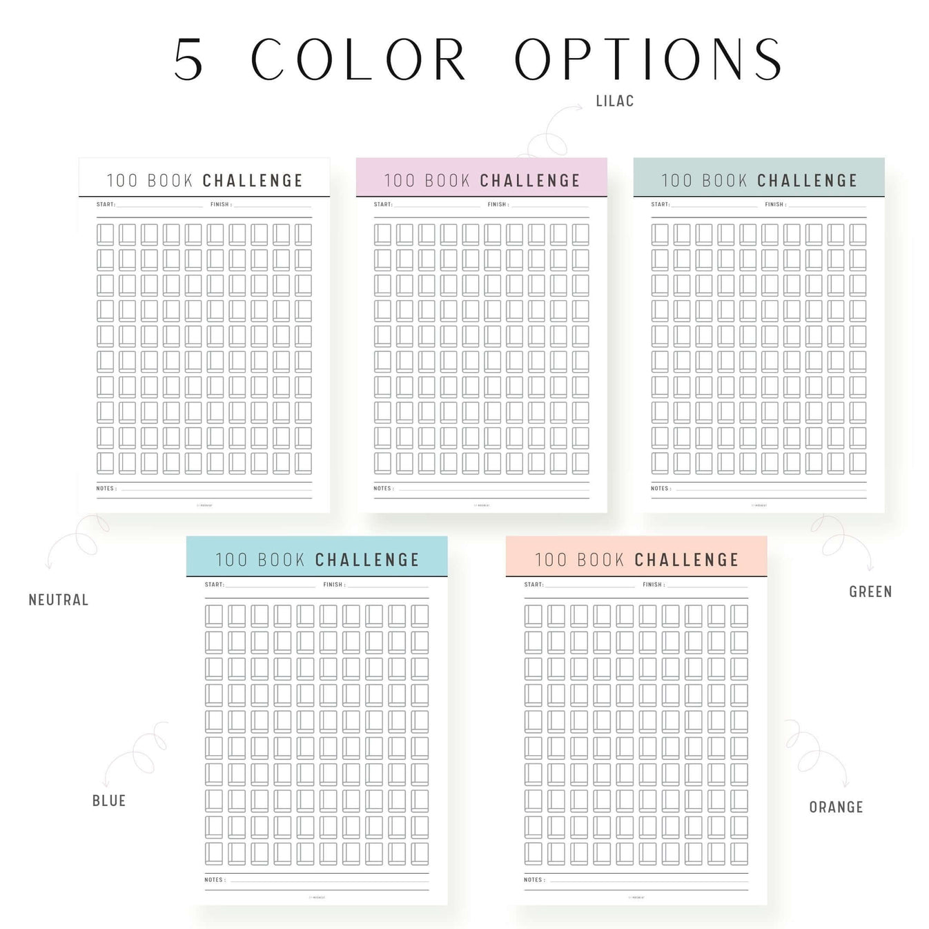 100 Book Challenge Printable – mrsneat