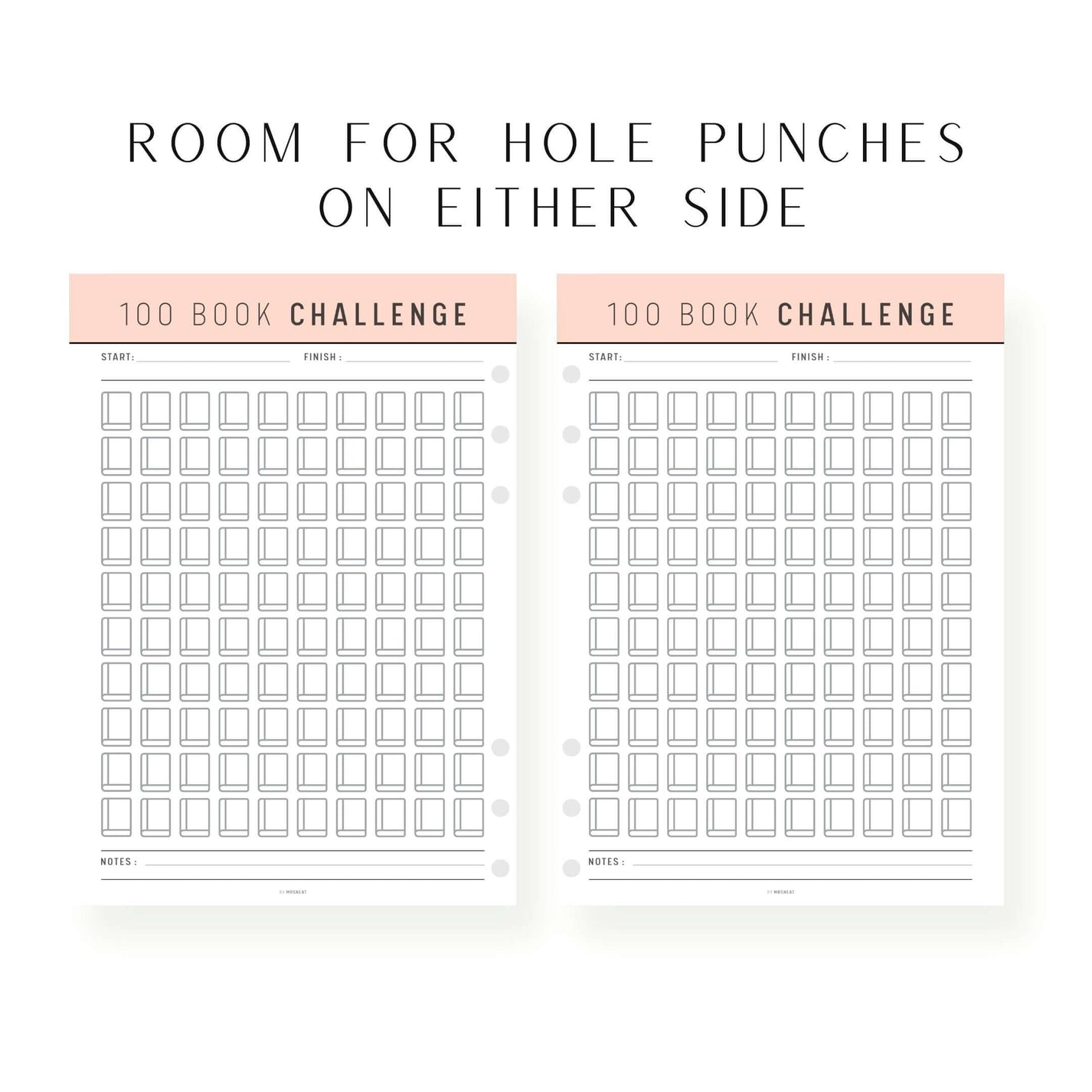 100 Book Challenge Printable – mrsneat