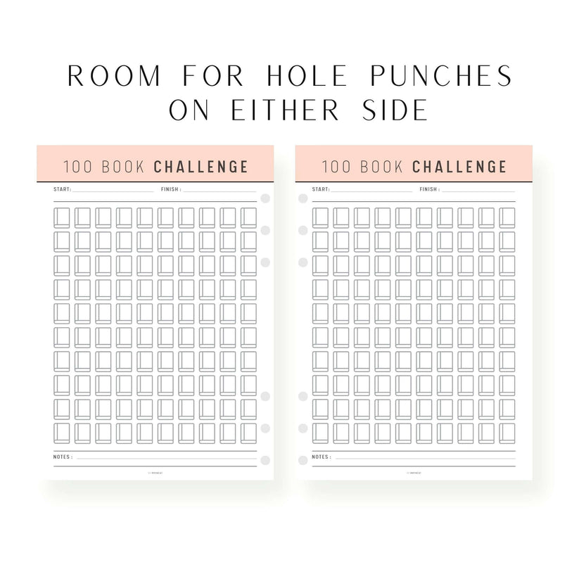 100 Book Challenge Printable - M235 – mrsneat