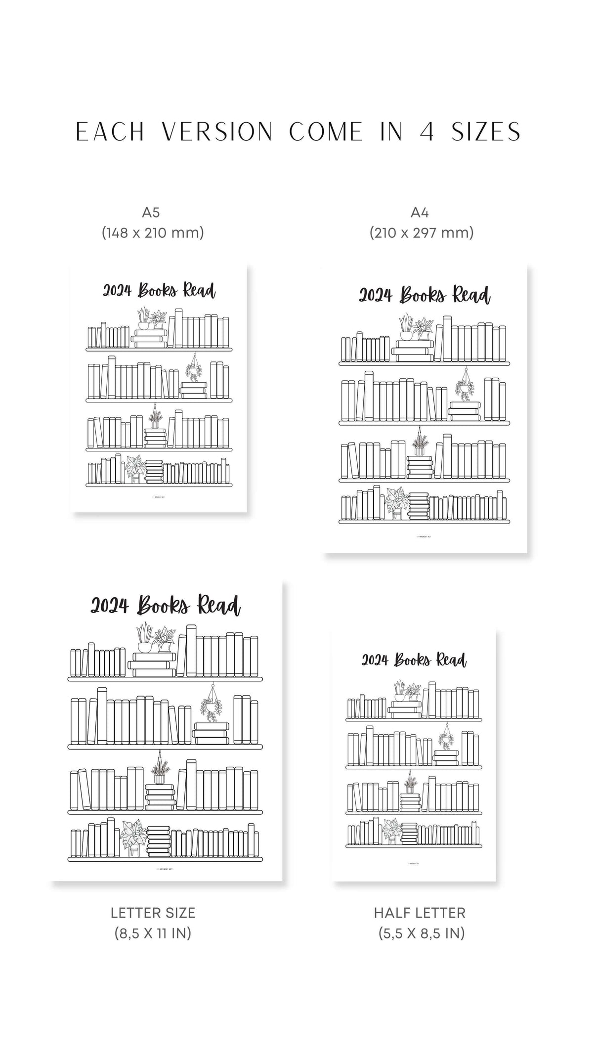 Bookshelf Reading Tracker Printable - 100 Books – mrsneat