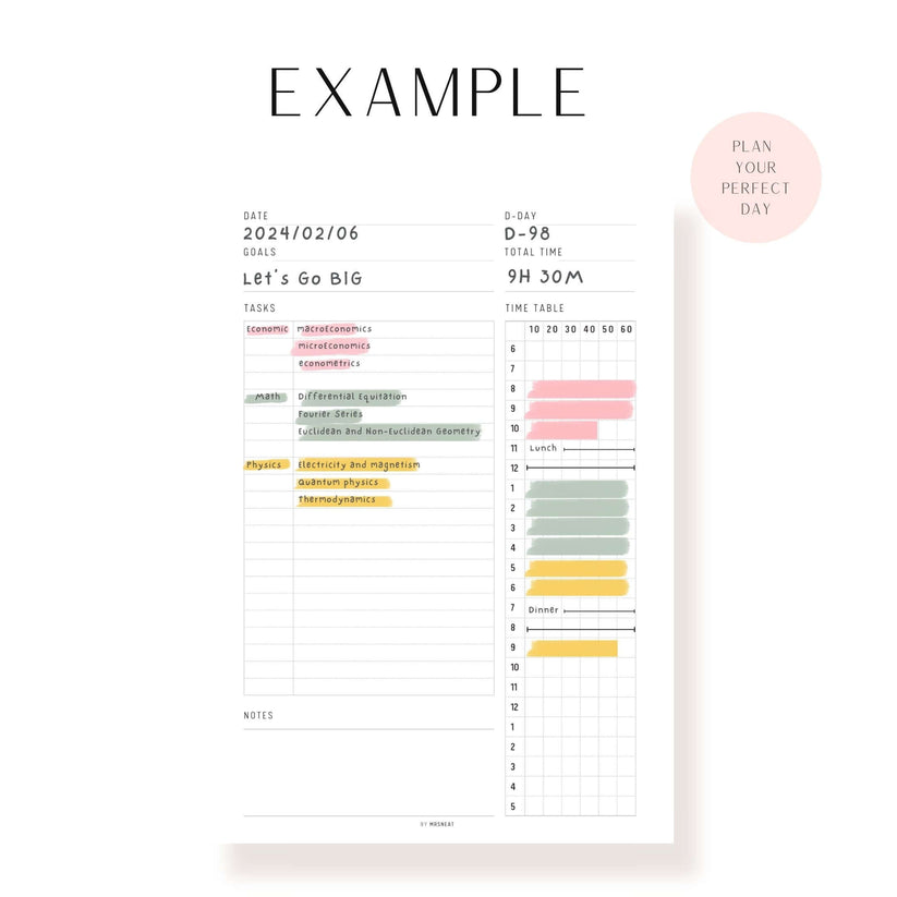 10 Minutes Daily Planner Template – mrsneat
