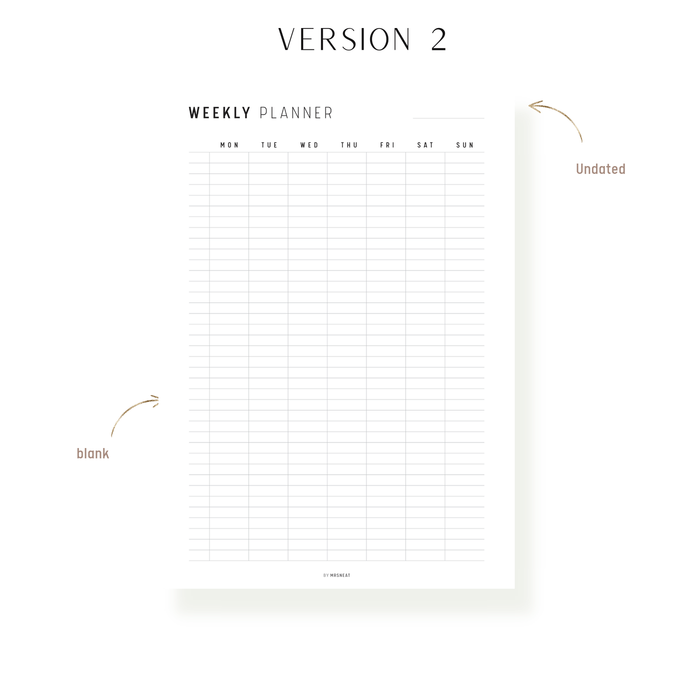 Half Hour Weekly Schedule Printable - M207 – mrsneat