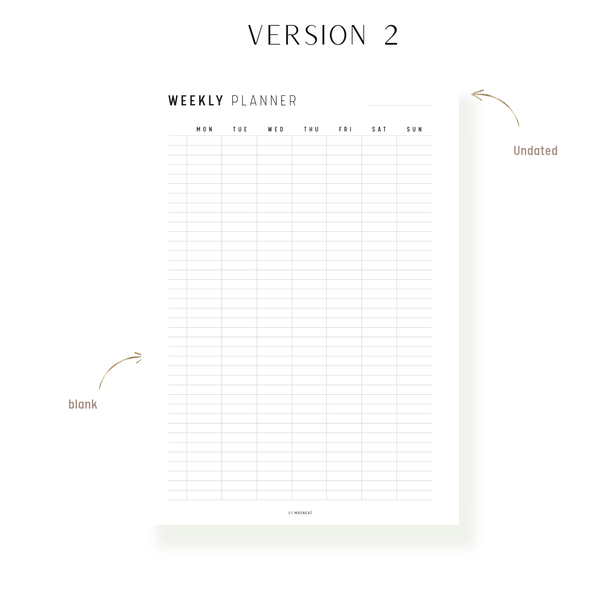 Half Hour Weekly Schedule Printable - M207 – mrsneat