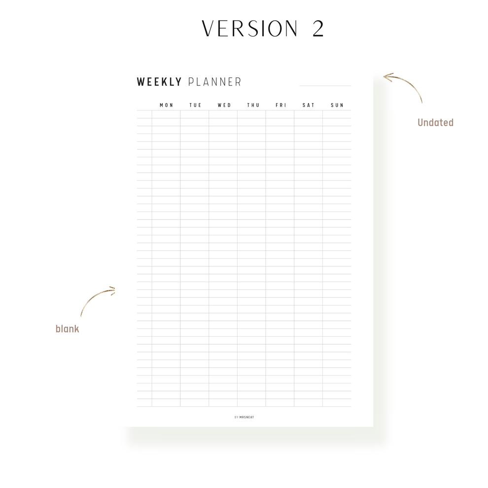 Half Hour Weekly Schedule Printable - M207 – mrsneat