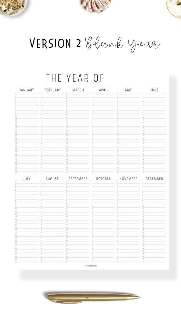 2024 Year at a Glance Template Printable – mrsneat