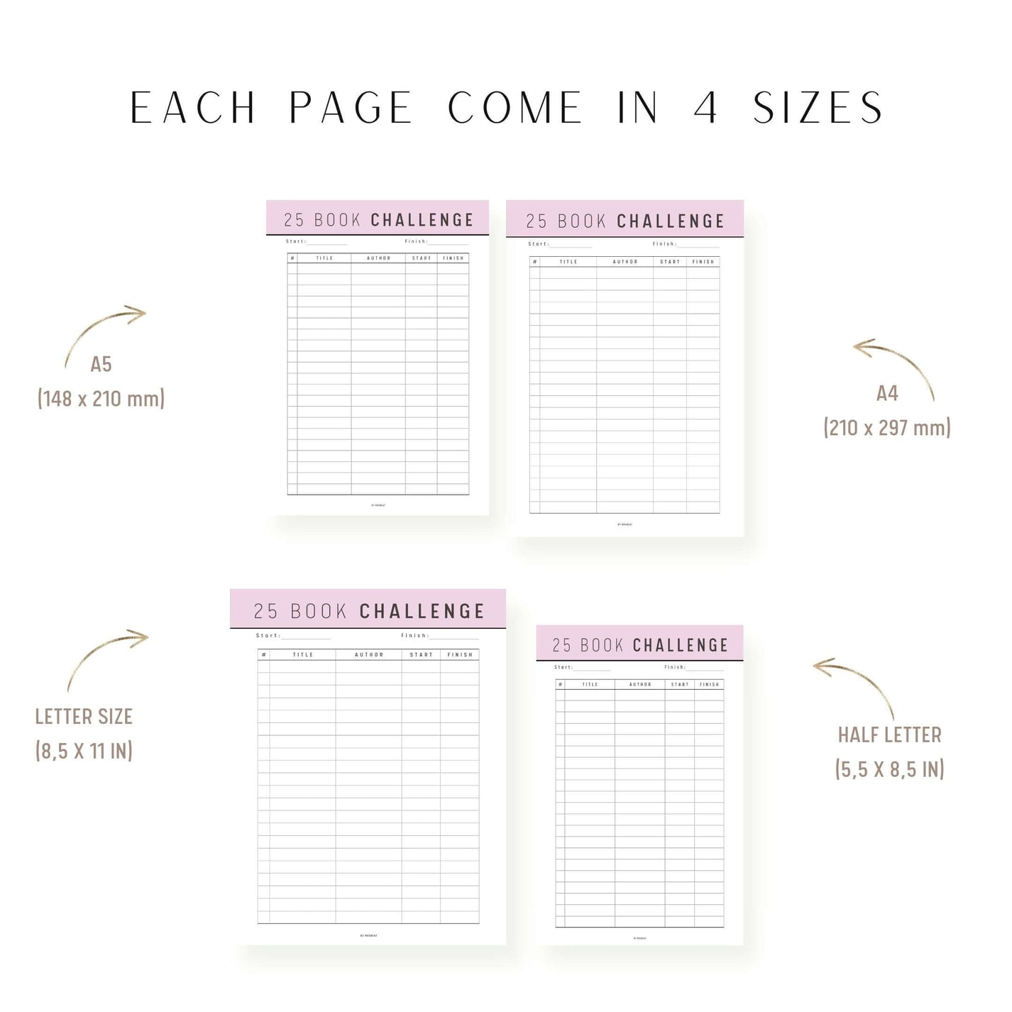 25 Book Challenge Printable – mrsneat