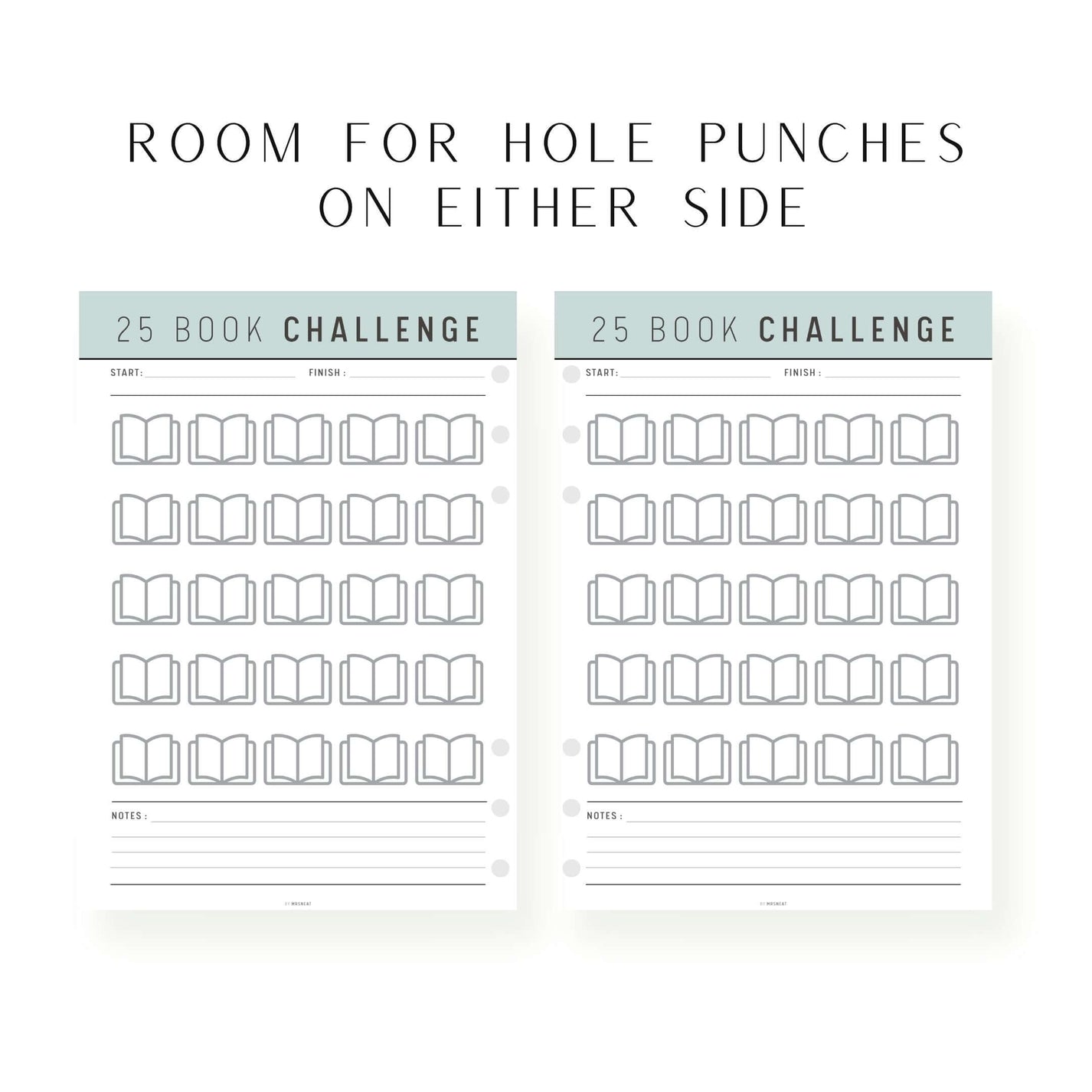 25 Book Challenge Printable – mrsneat