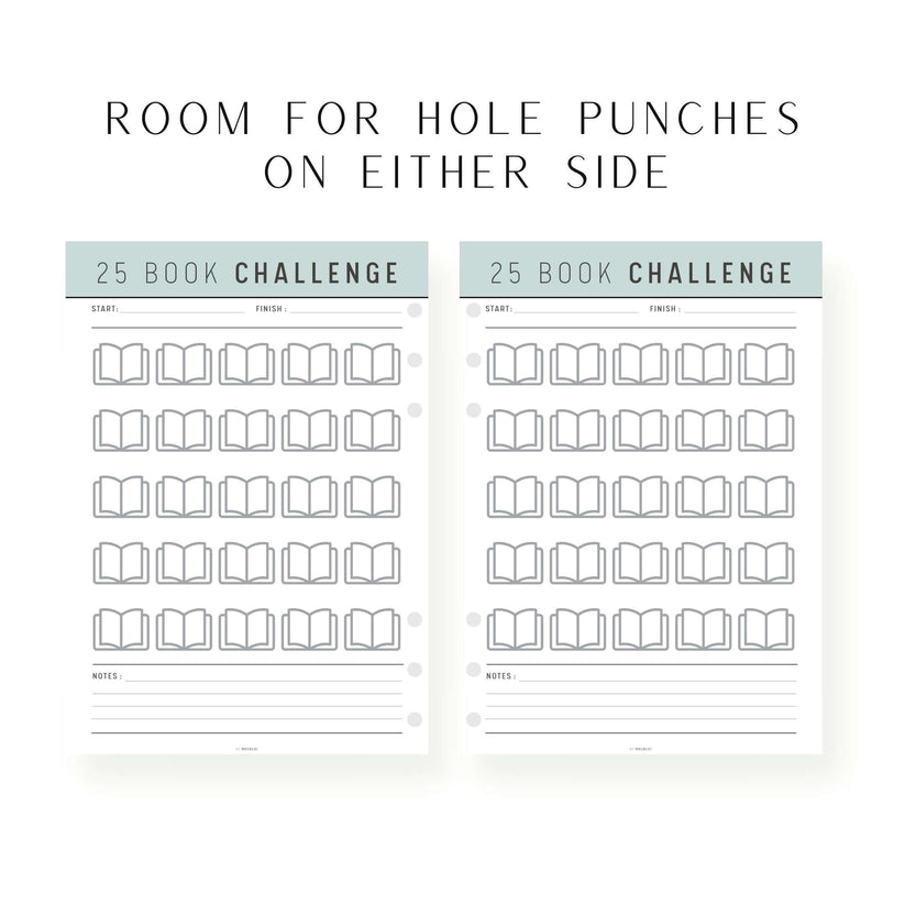 25 Book Challenge Printable – mrsneat
