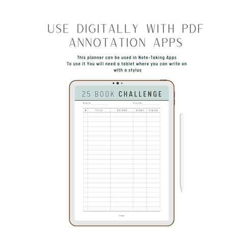 25 Book Challenge Printable – mrsneat