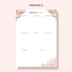 Floral Weekly Planner Printable – mrsneat