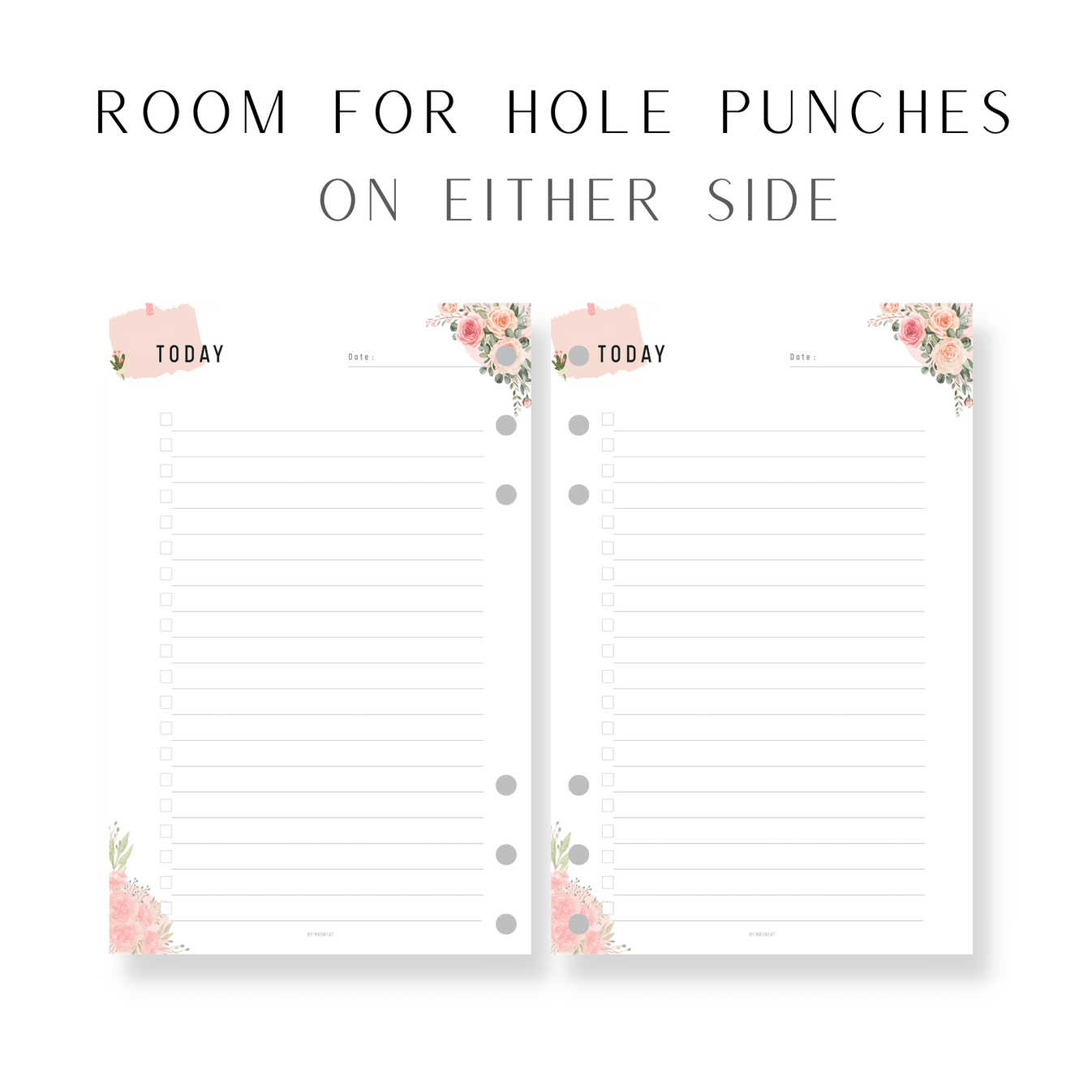 Floral To Do List Planner Printable Bundle - M080 – mrsneat