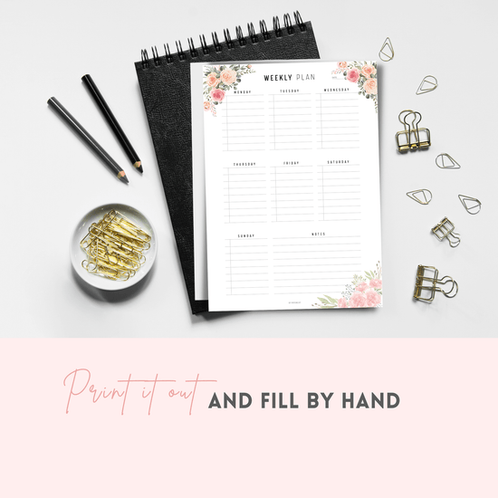 Floral Weekly Planner Printable – mrsneat