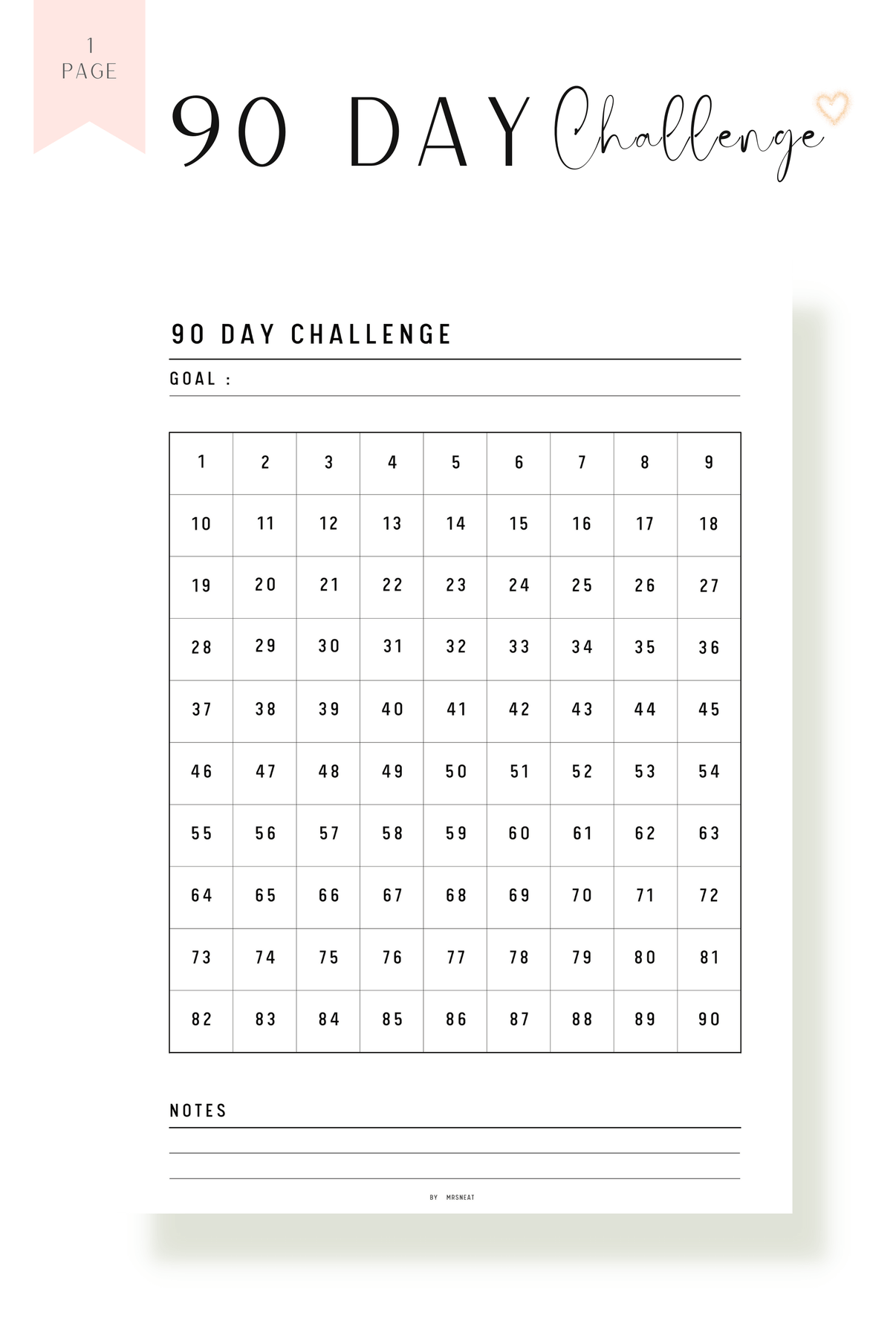 Habit Challenge PRINTABLE Bundle - M188 – mrsneat