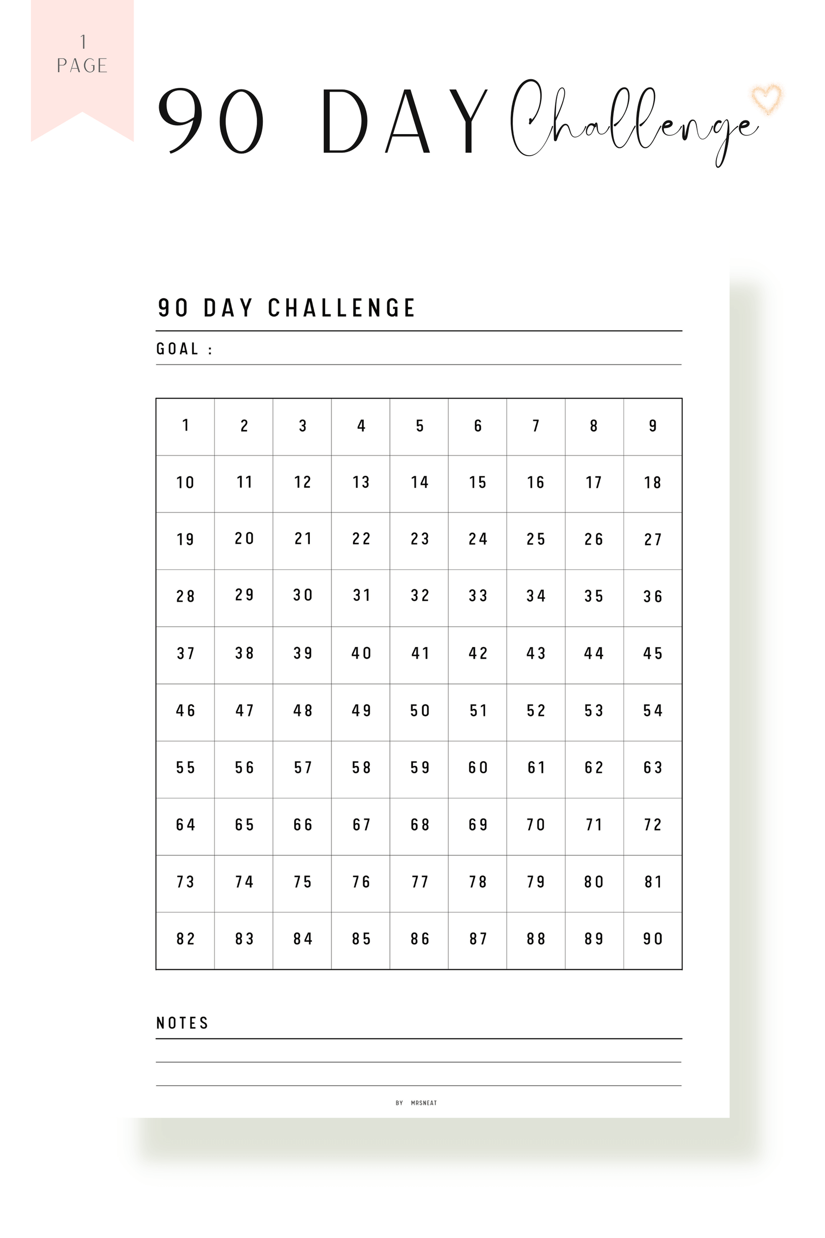 Habit Challenge Printable Bundle - M188 – mrsneat