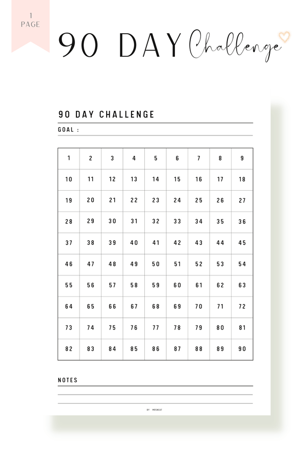 Habit Challenge Printable Bundle – mrsneat