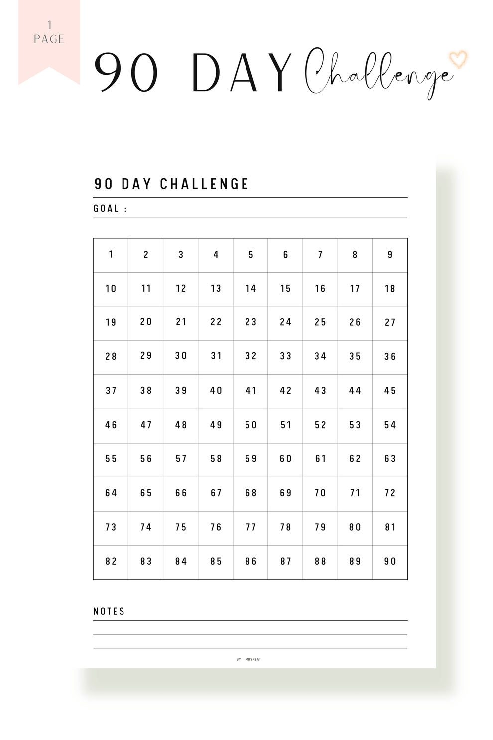 Habit Challenge PRINTABLE Bundle - M188 – mrsneat