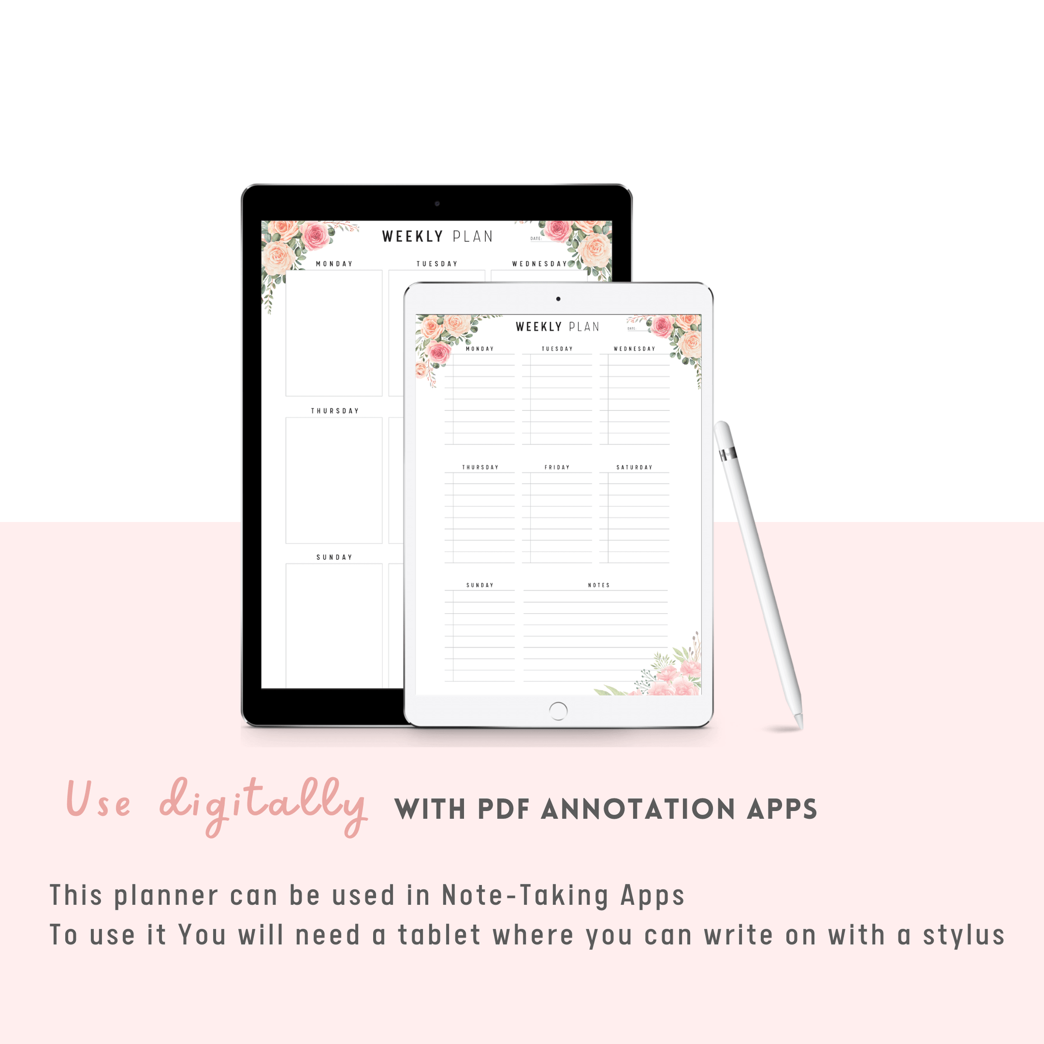 Floral Weekly Planner Printable – mrsneat