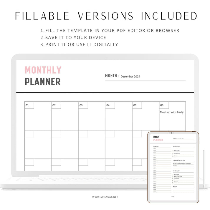 Planner Bundle Printable - M035 – mrsneat