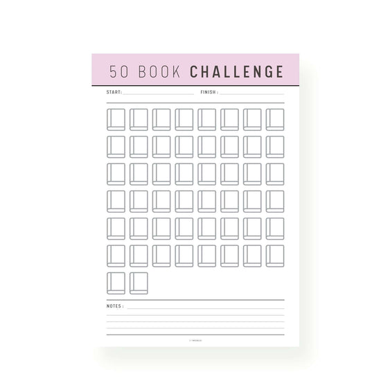 50 Book Reading Challenge Printable - M234 – mrsneat