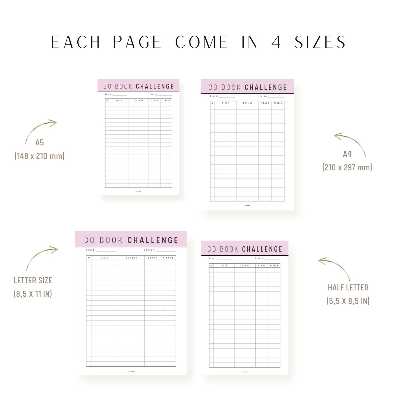 50 Book Reading Challenge Printable – mrsneat