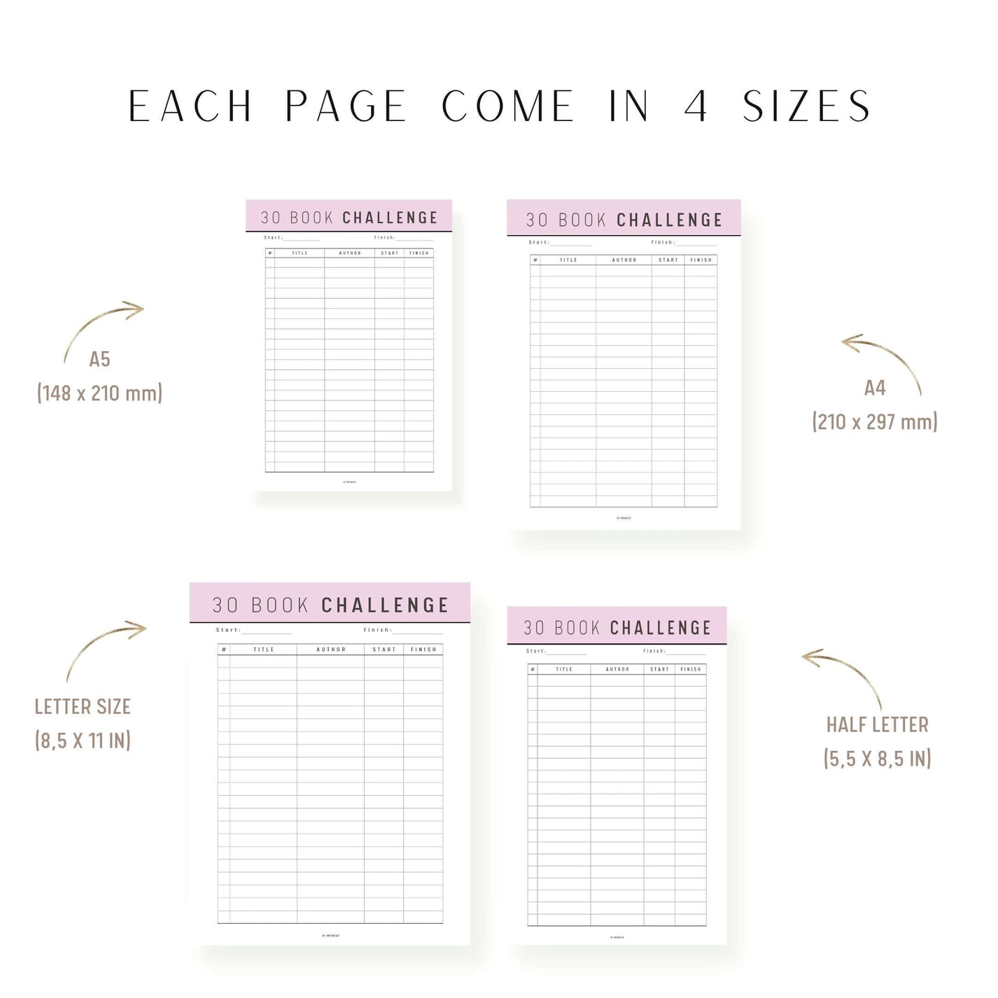 50 Book Reading Challenge Printable – mrsneat