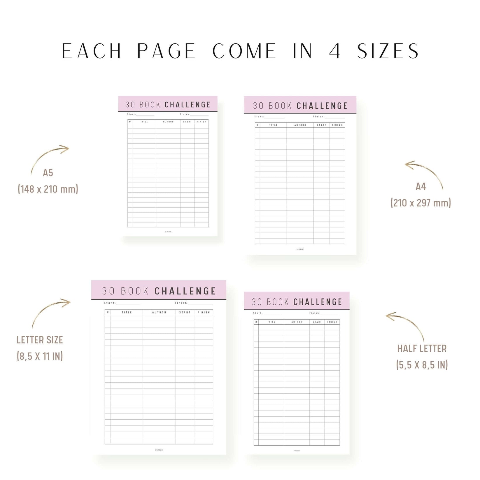 50 Book Reading Challenge Printable – mrsneat