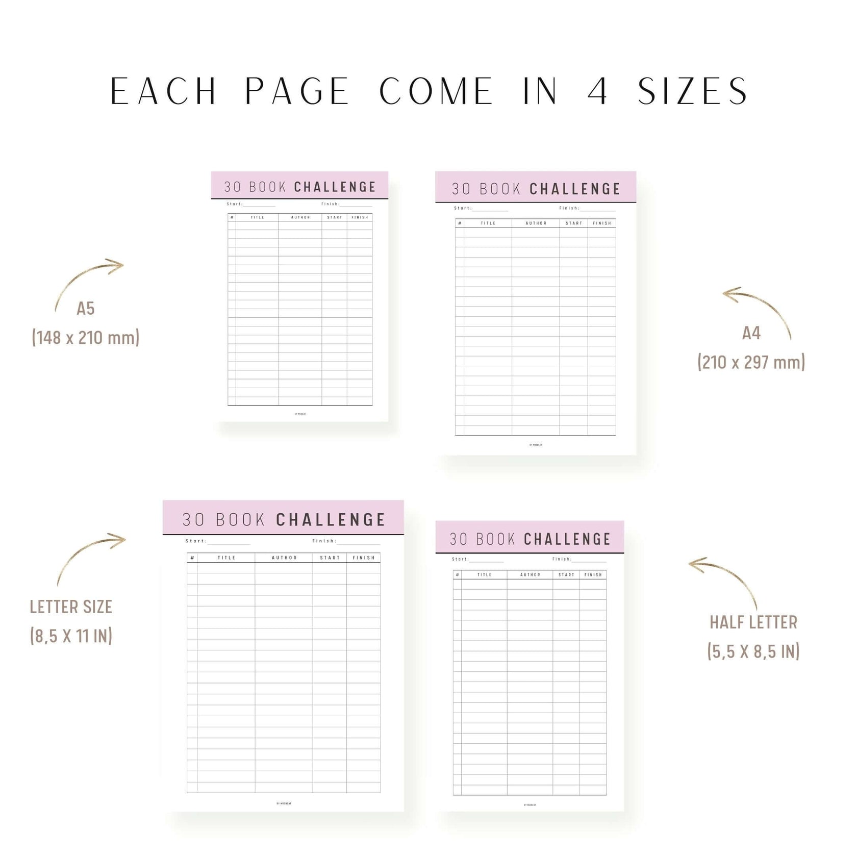 50 Book Reading Challenge Printable – mrsneat