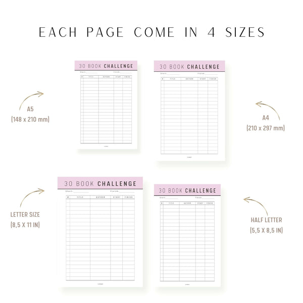 50 Book Reading Challenge Printable – mrsneat