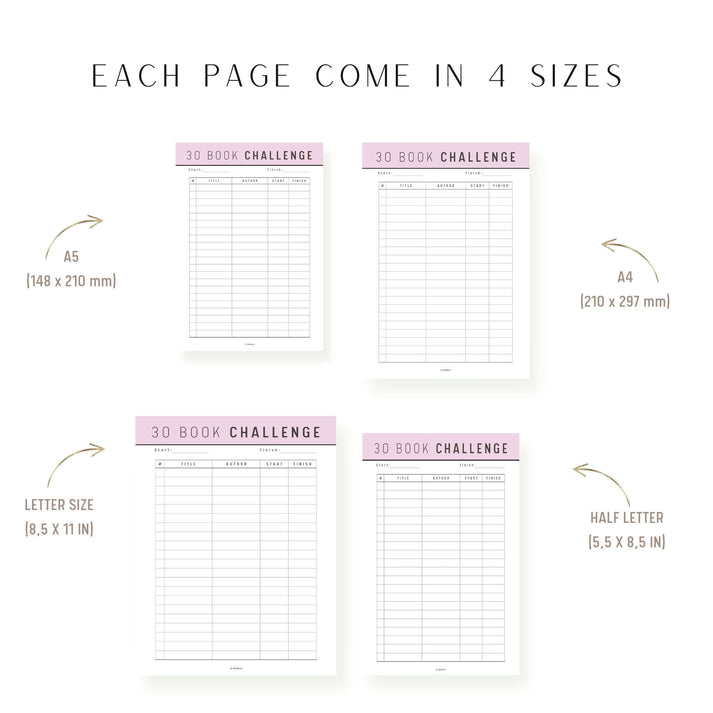 50 Book Reading Challenge Printable – mrsneat