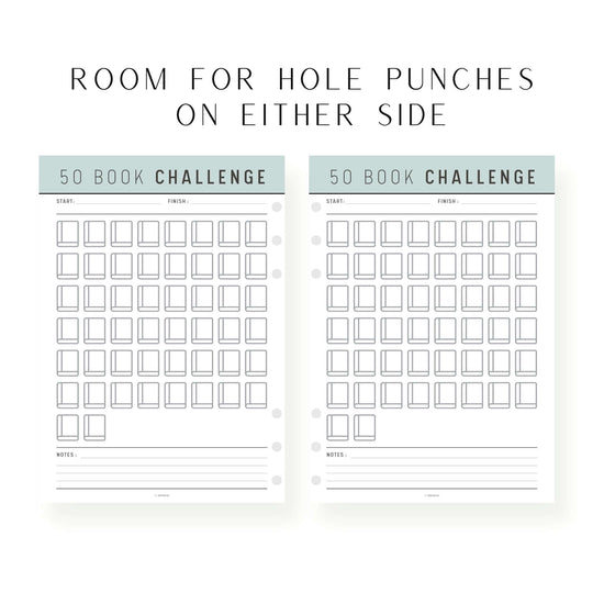 50 Book Reading Challenge Printable – mrsneat