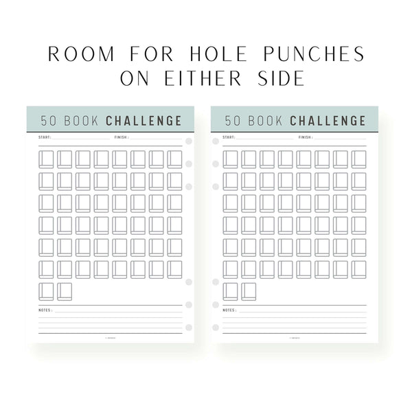 50 Book Reading Challenge Printable – mrsneat