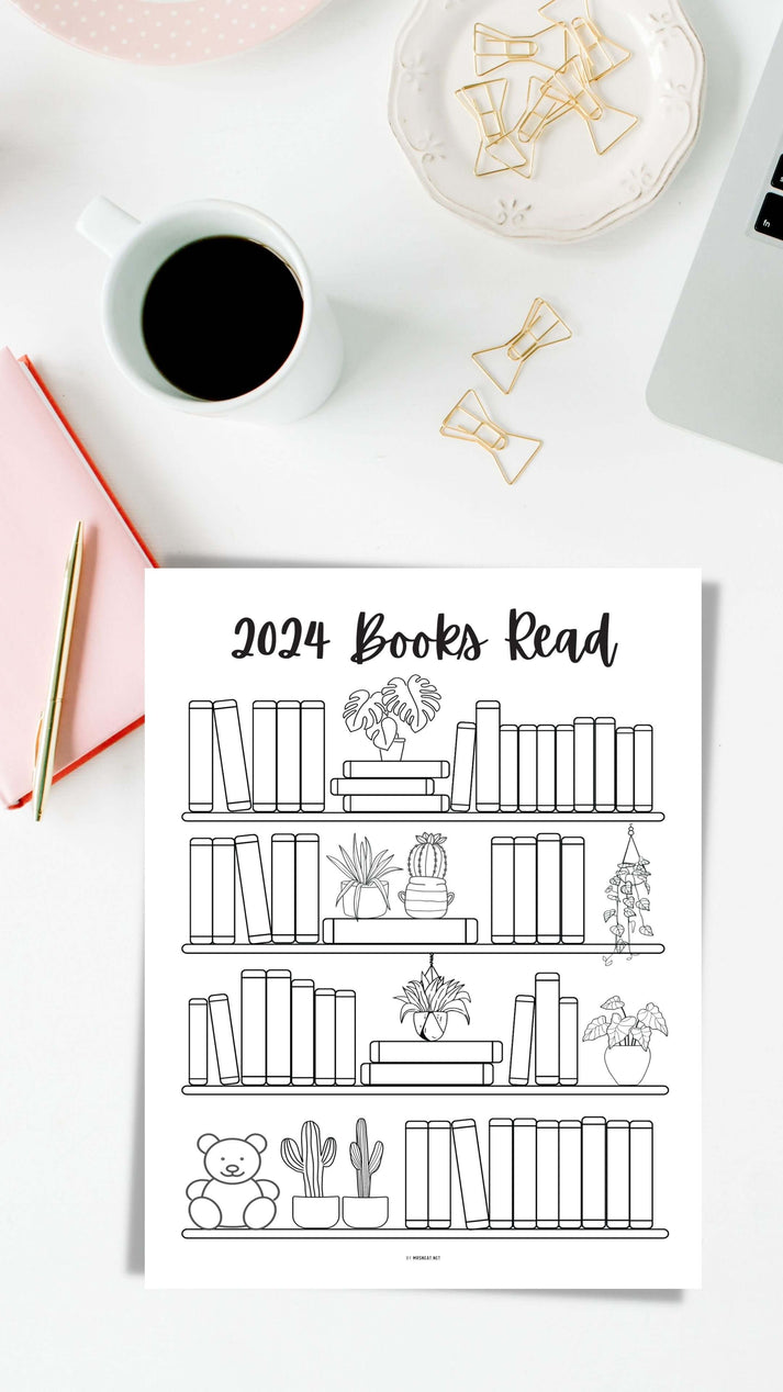 Bookshelf Reading Tracker Printable - 50 Books – mrsneat