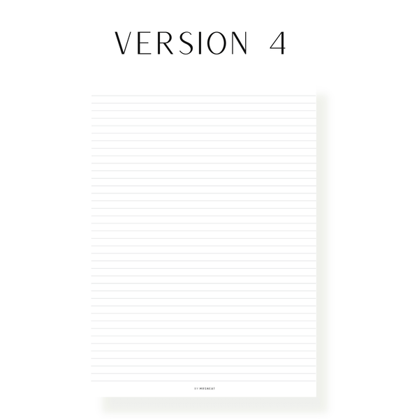 Notes Page Printable – mrsneat