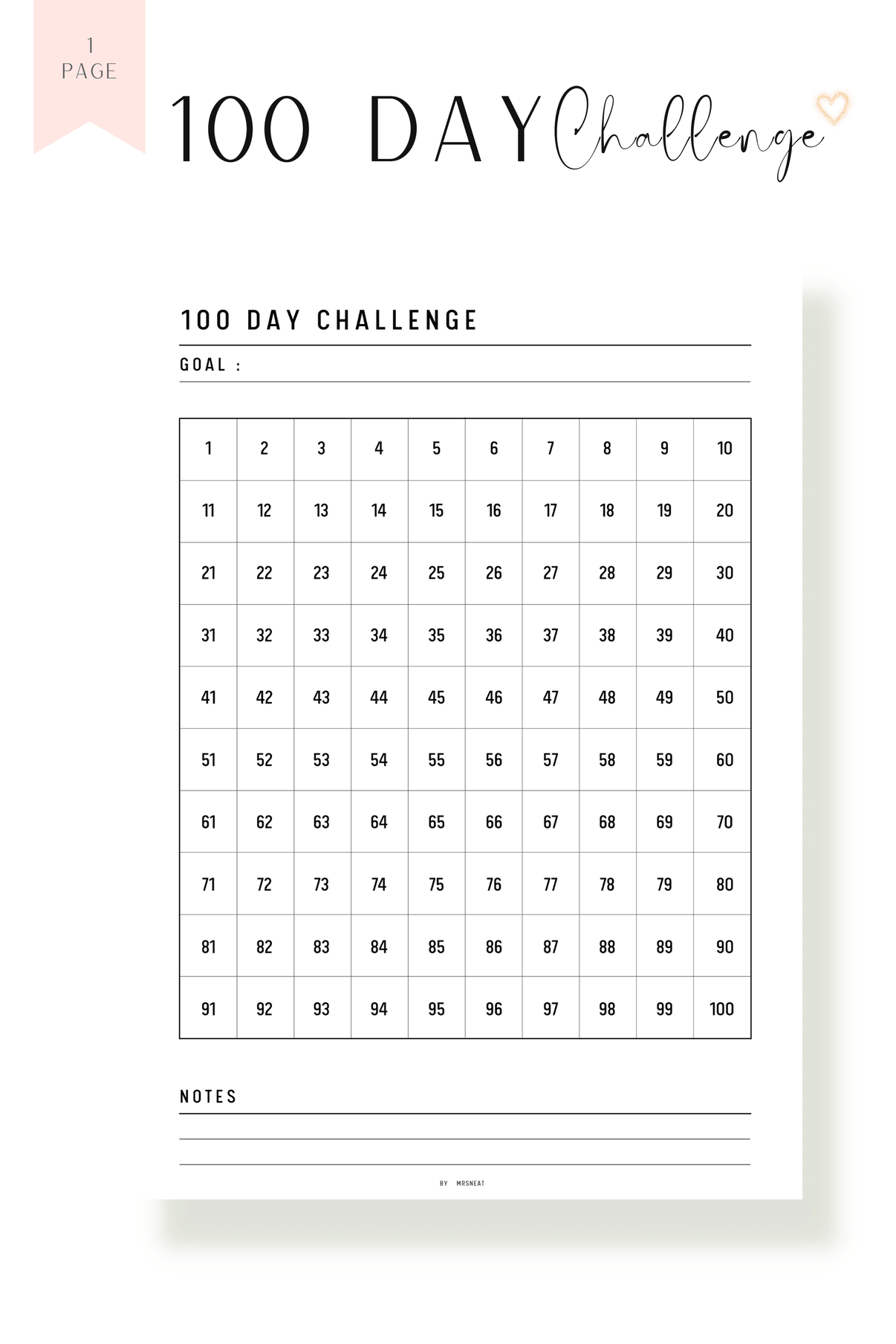 Habit Challenge Printable Bundle - M188 – mrsneat