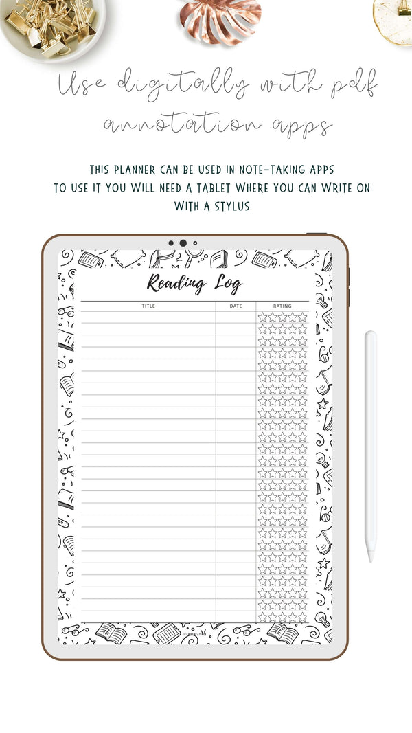 Reading Log Template Printable - M421 – mrsneat