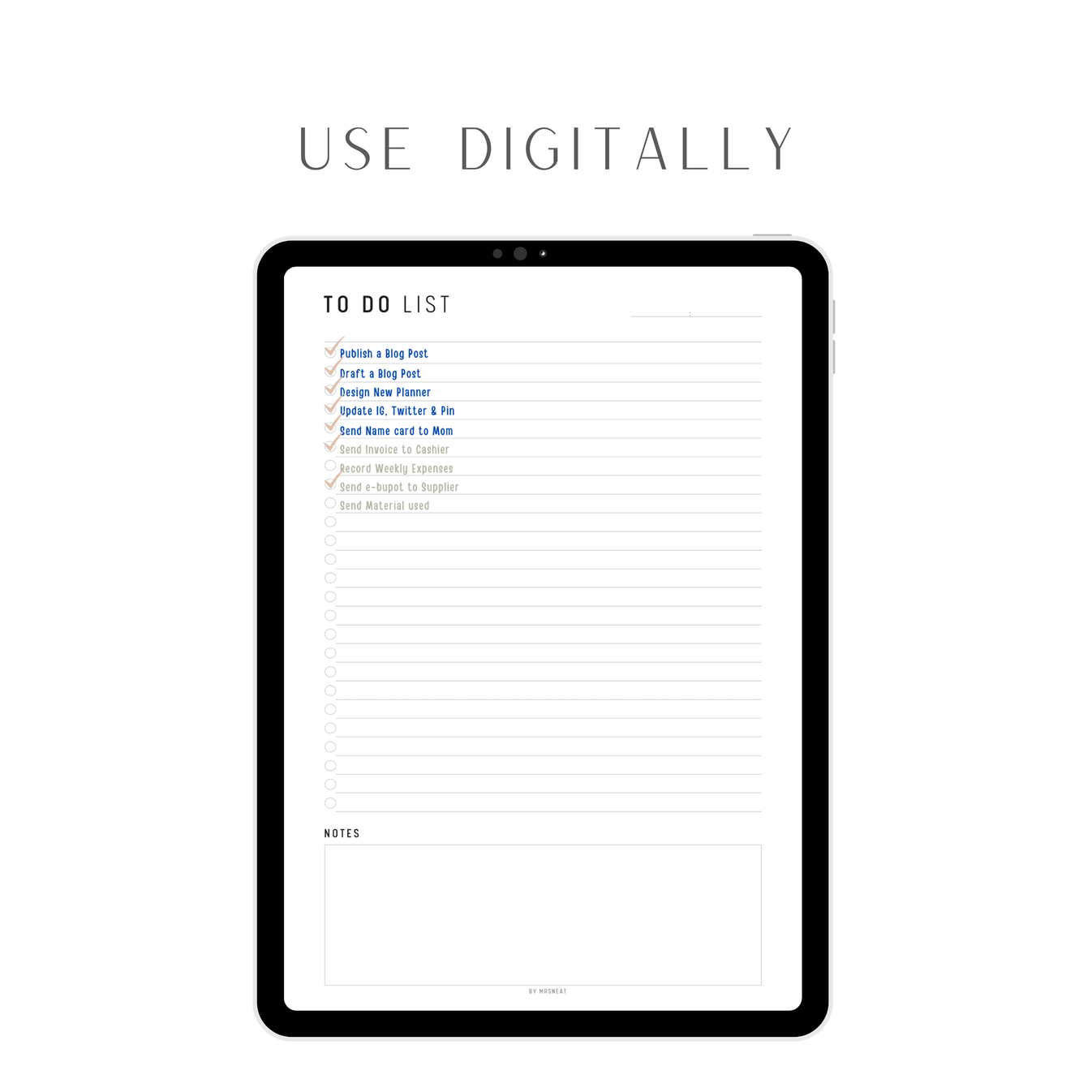Simple To Do List Planner Printable – mrsneat