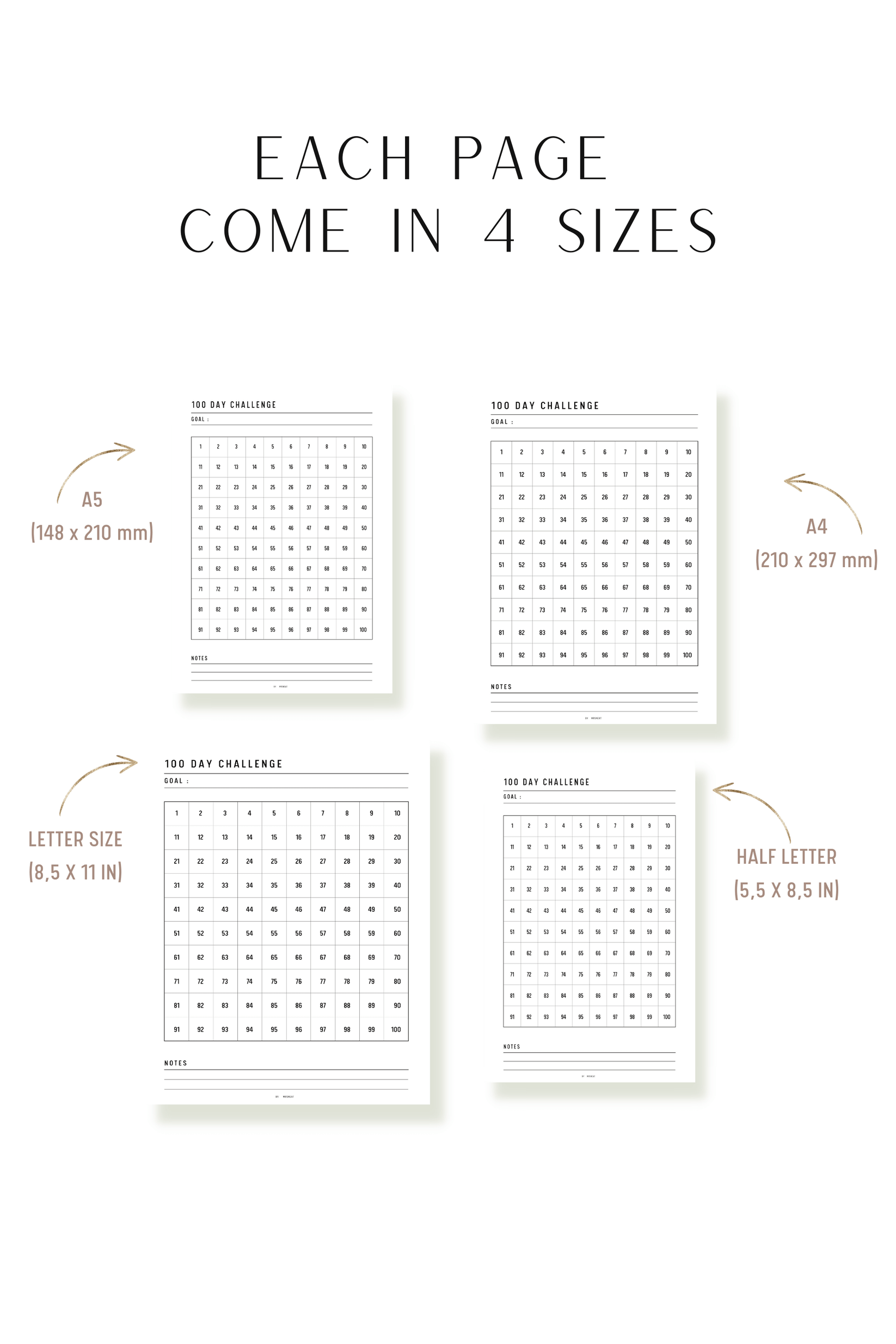 Habit Challenge Printable Bundle - M188 – mrsneat