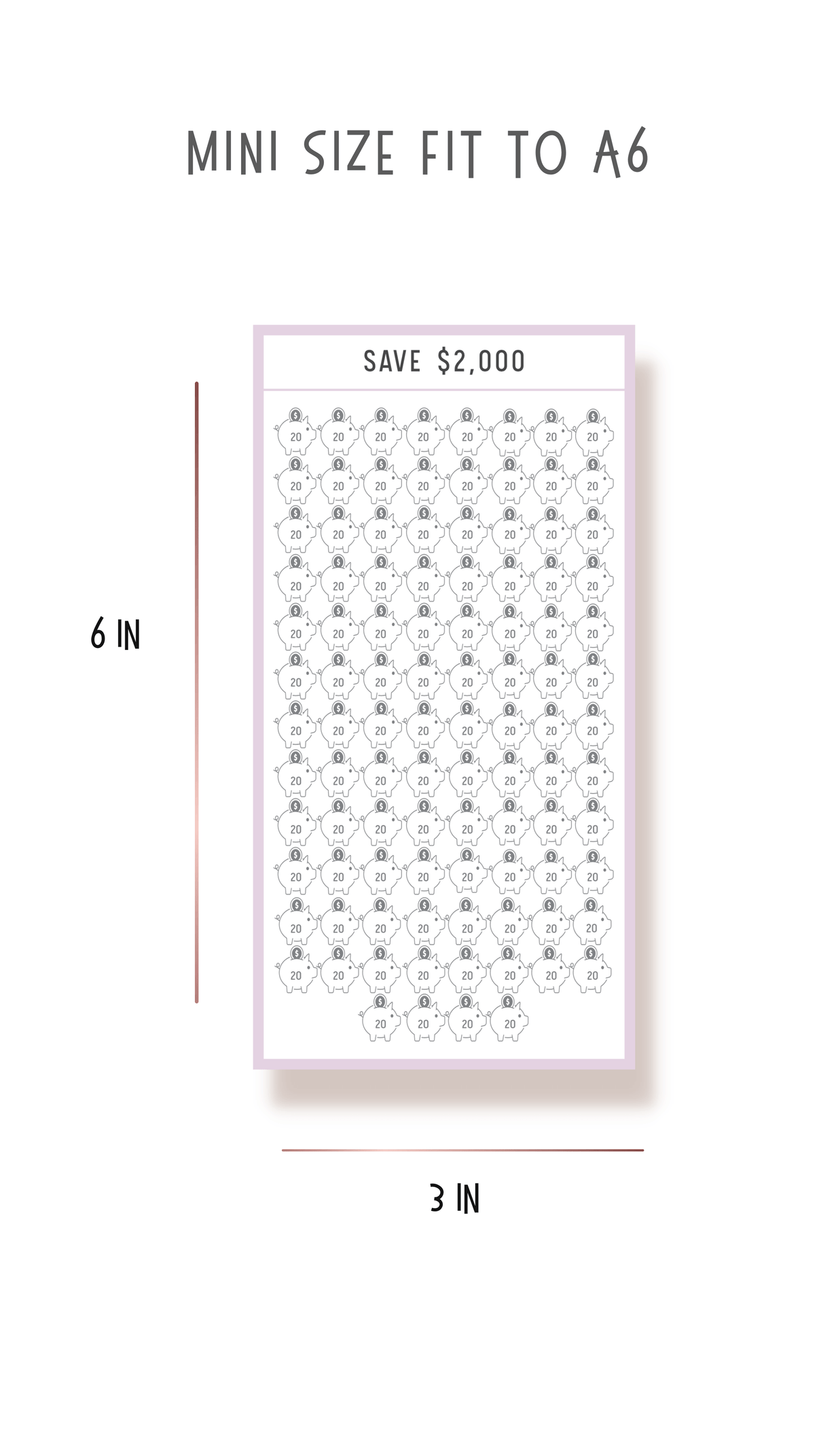 Mini saving Challenge Printable – mrsneat