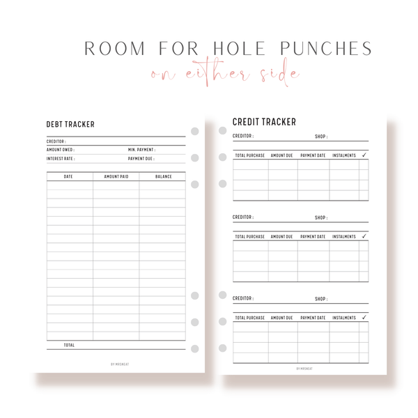 Debt Printable Bundle - M186 – mrsneat