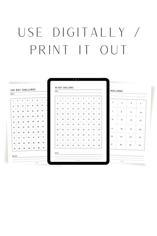 Habit Challenge Printable Bundle – mrsneat