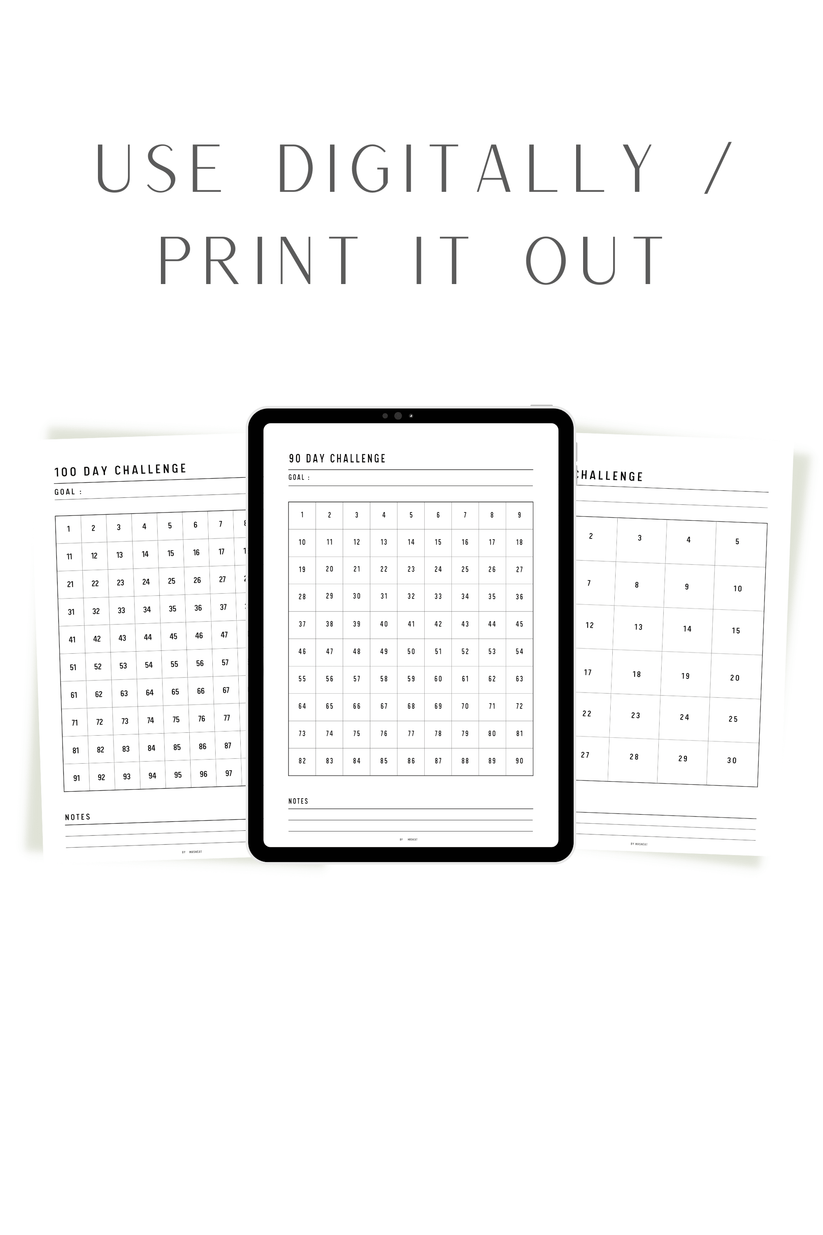 Habit Challenge Printable Bundle – mrsneat