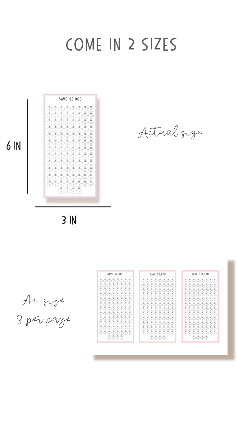 Mini saving Challenge Printable - M175 – mrsneat