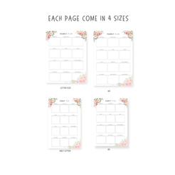 Floral Yearly Goal Planner Printable – mrsneat