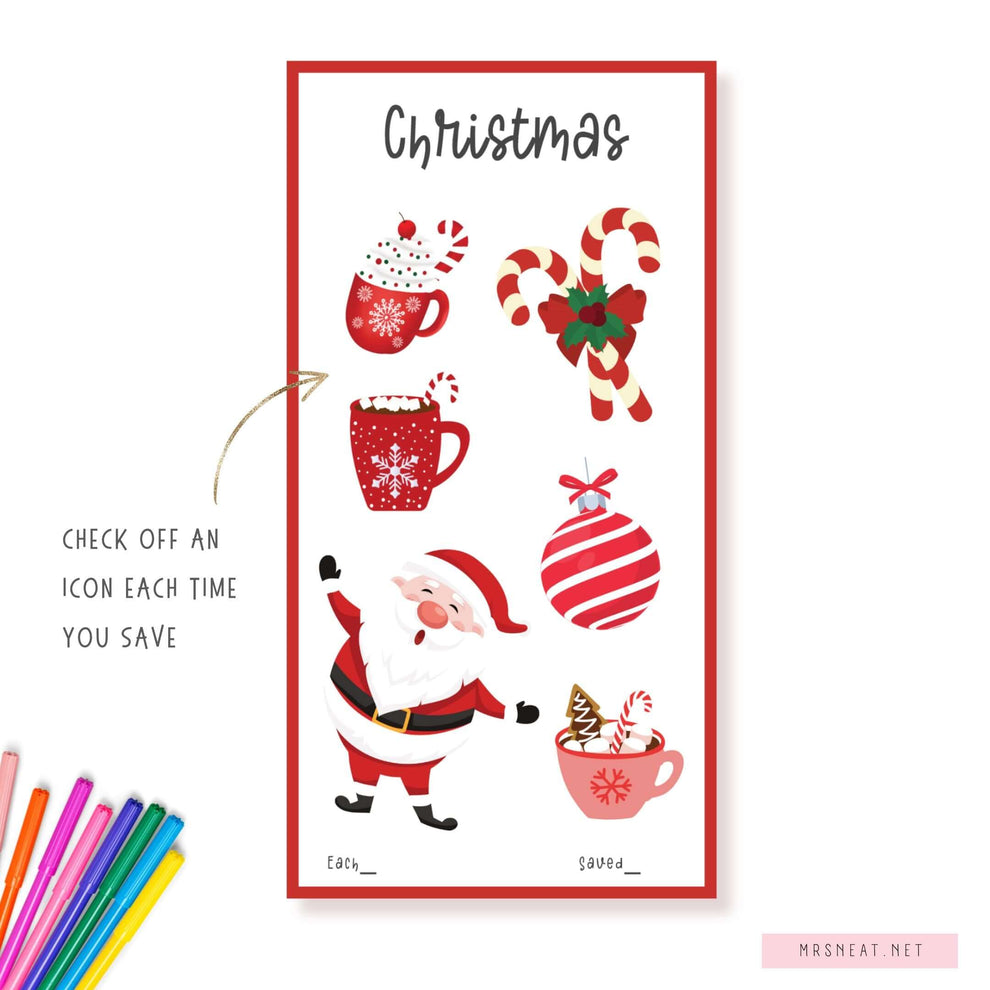 Christmas Savings Challenge Printable – mrsneat