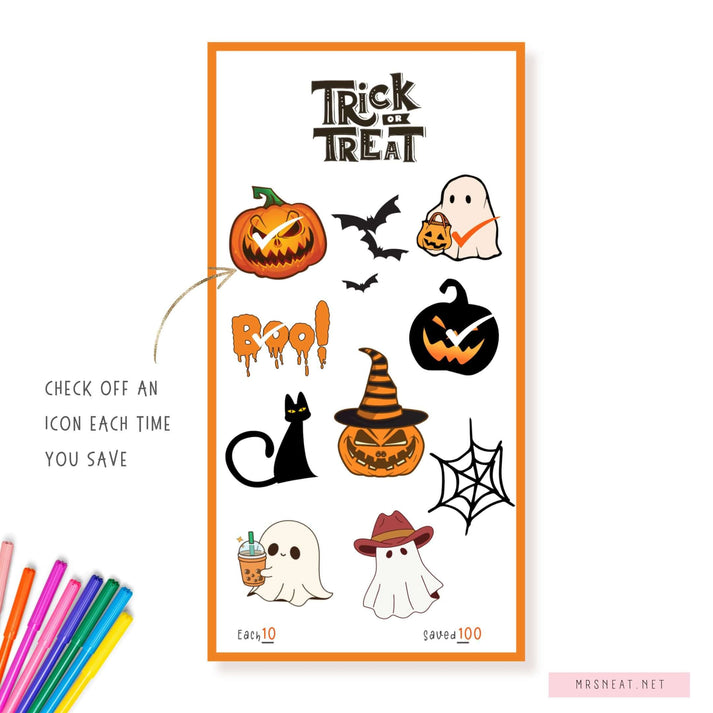 Halloween Savings Challenge PDF – mrsneat