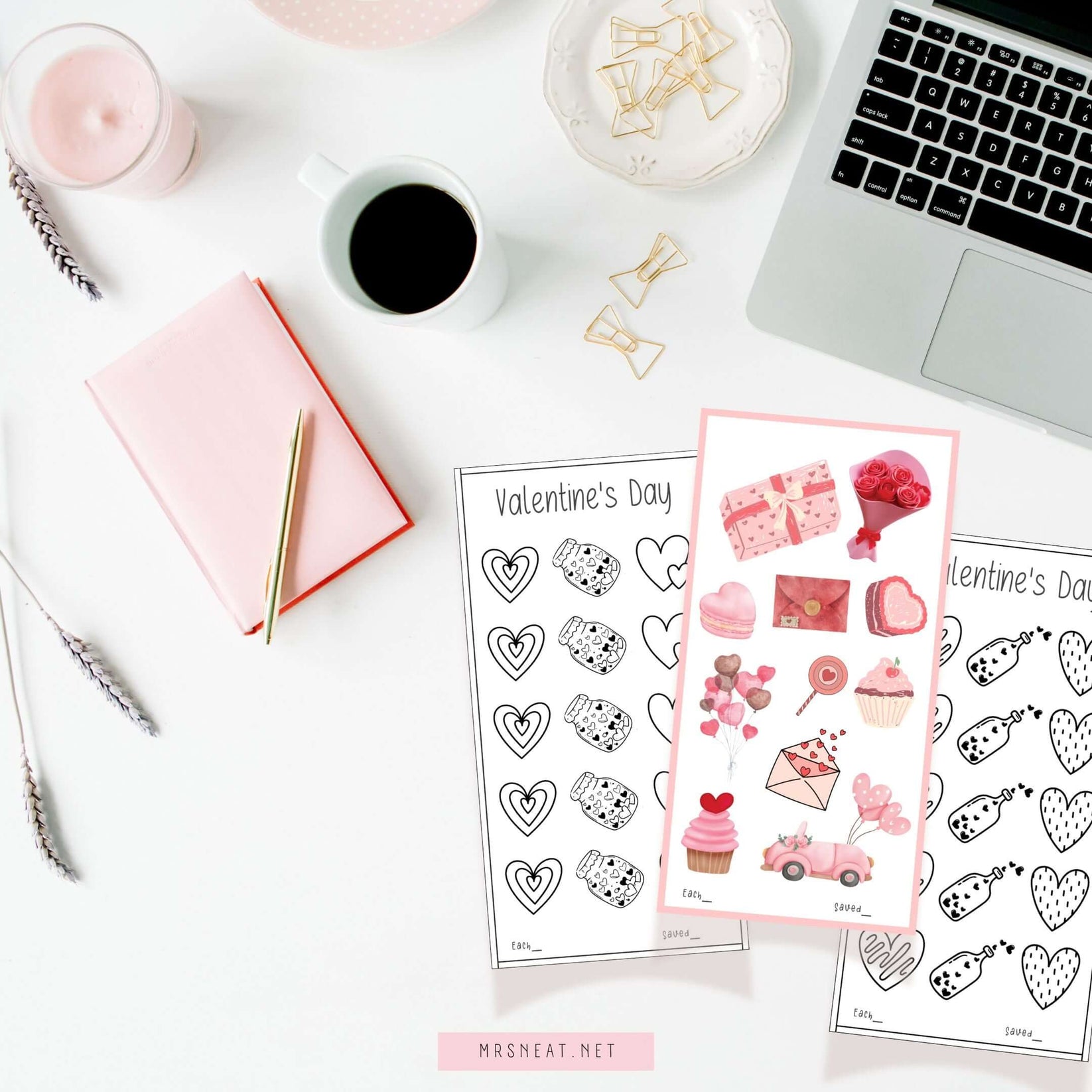 Valentine's day savings challenge printable – mrsneat