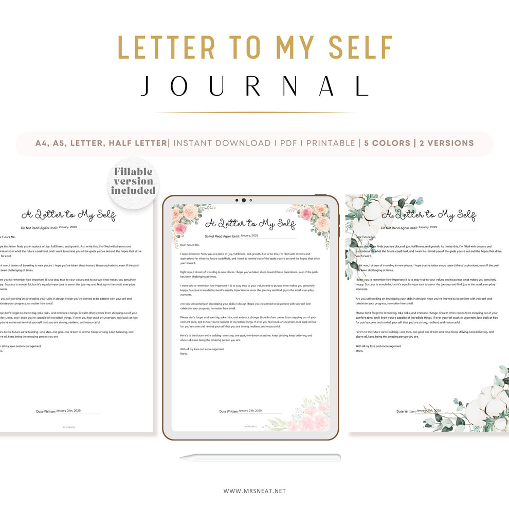 A Letter to Myself Printable - M527 – mrsneat